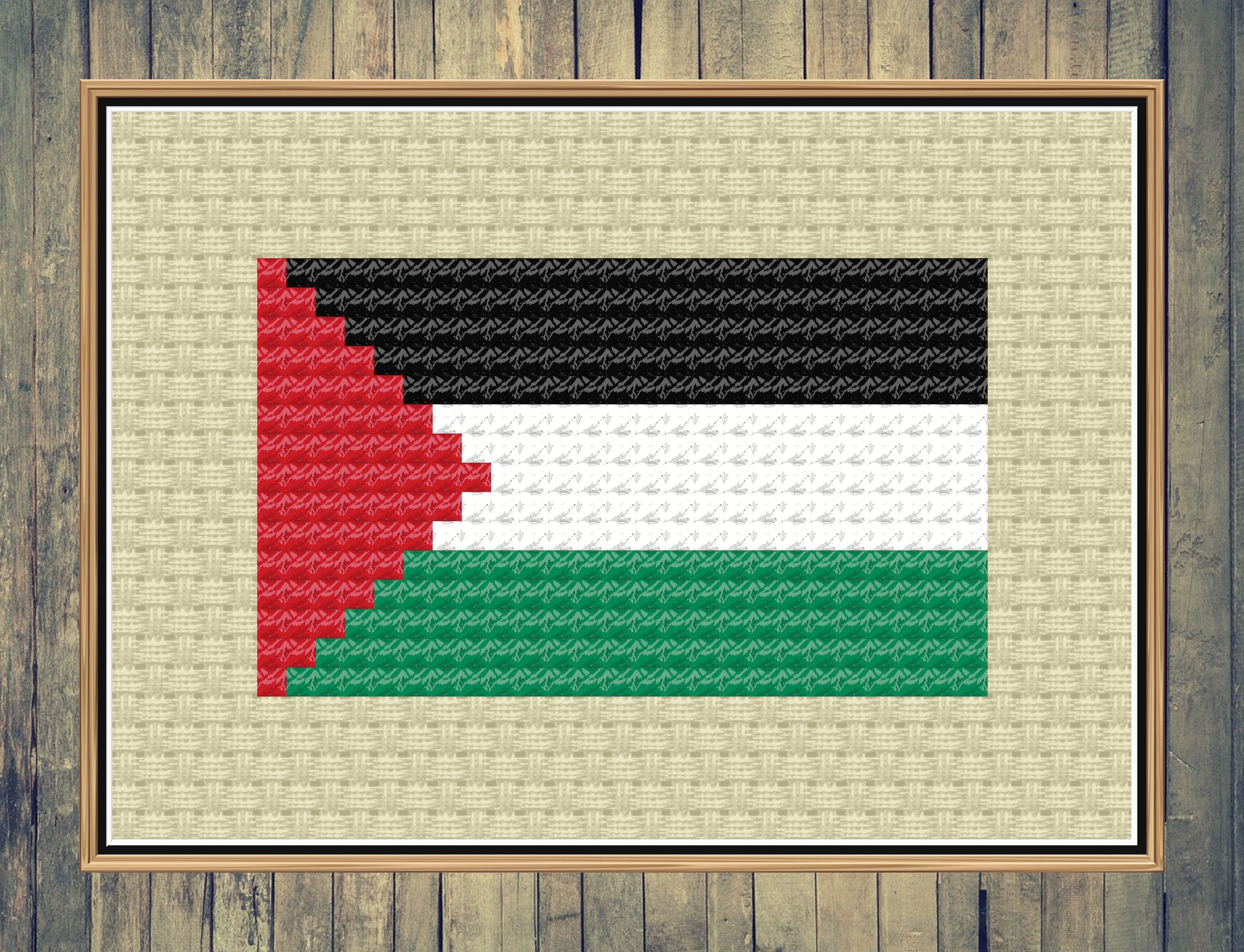 Palestine Flag Cross Stitch Pattern - Etsy