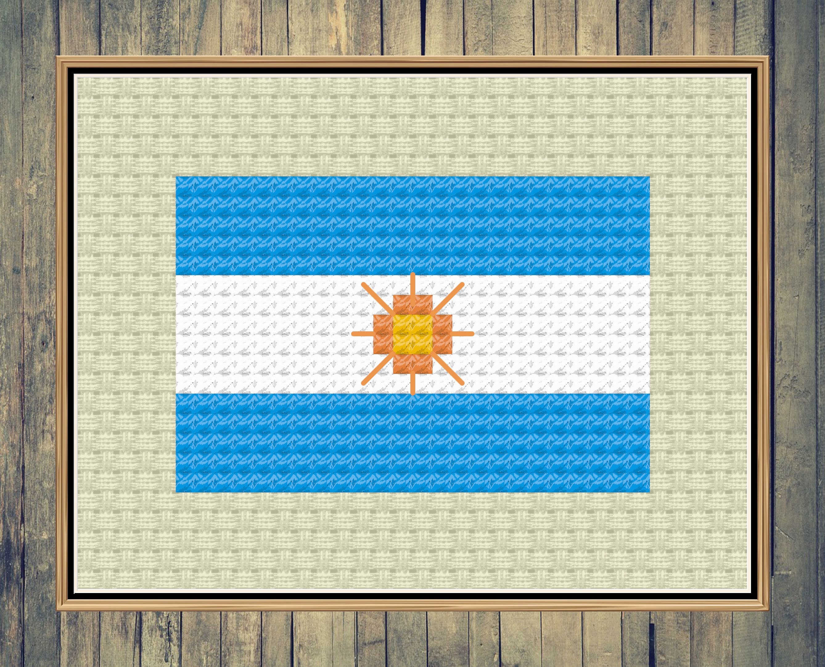Argentina Flag Cross Stitch Pattern - Etsy