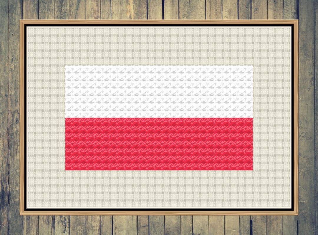 Poland Flag Cross Stitch Pattern - Etsy