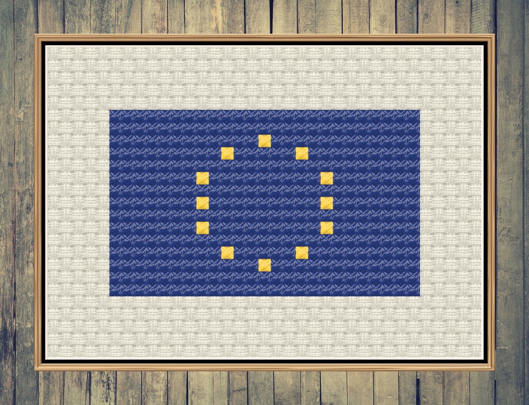 EU Flag Cross Stitch Pattern - Etsy