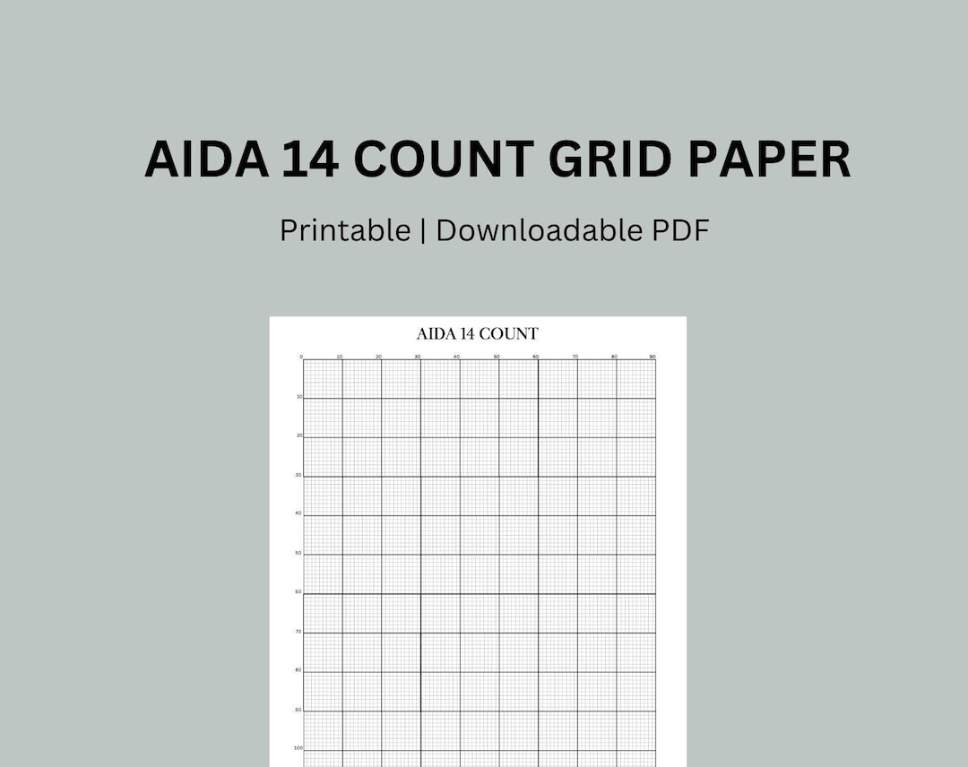 Printable Aida 14 Count Grid Template - Etsy