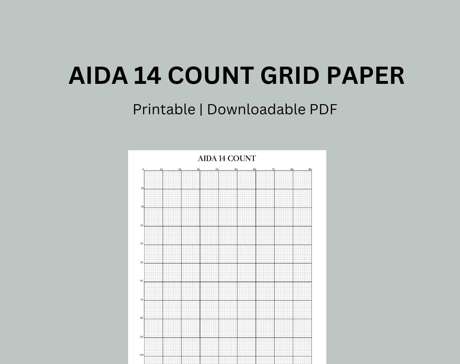 Printable Aida 14 Count Grid Template - Etsy