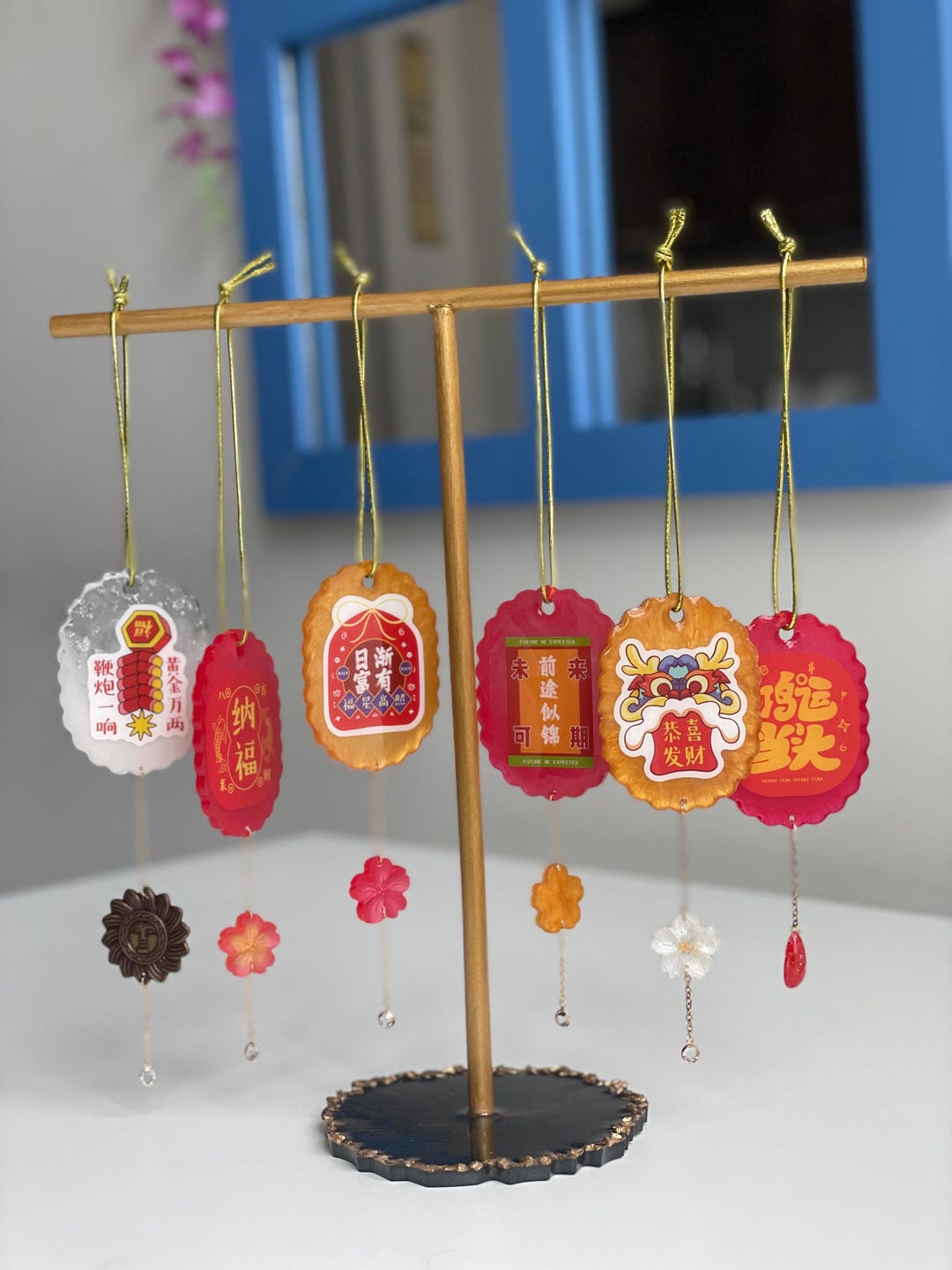 Chinese New Year Lucky Wall Hanging, Lunar New Year Charms, Blessings ...