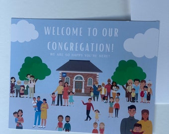 Welcome to Our Congregation Scriptural Greeting Card - Etsy