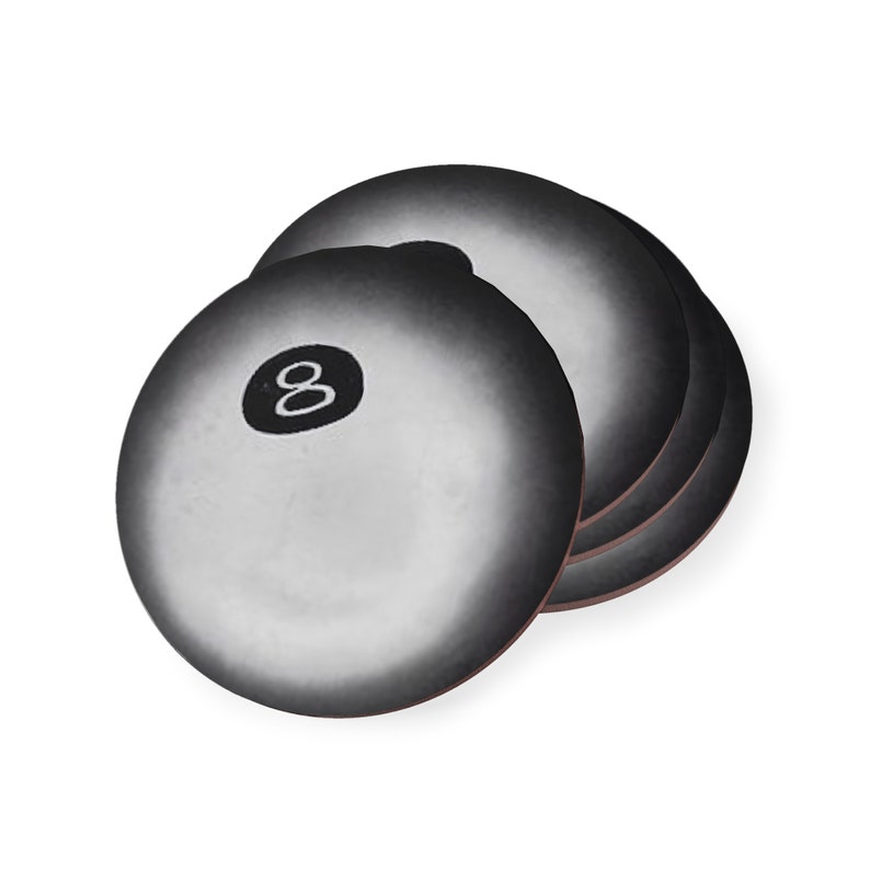 8 Ball Coasters Faded Vintage Design Personalized Gift Home Decor ...