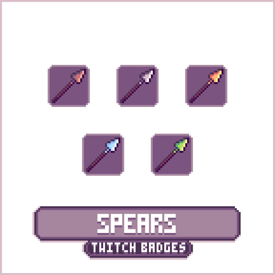 Pixel Twitch Badge: Spears - Etsy