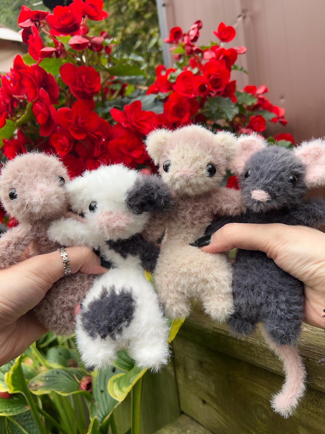 Crochet Pocket Sized Animals With Weighted Body Stuffed Plush *made to ...