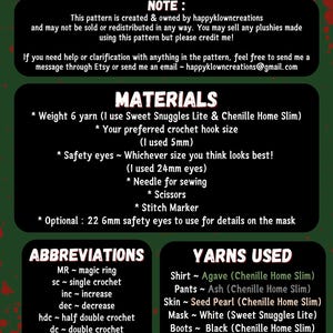 Slender Slasher Bundle *CROCHET PATTERN* Hockey Mask & Nightmare ...