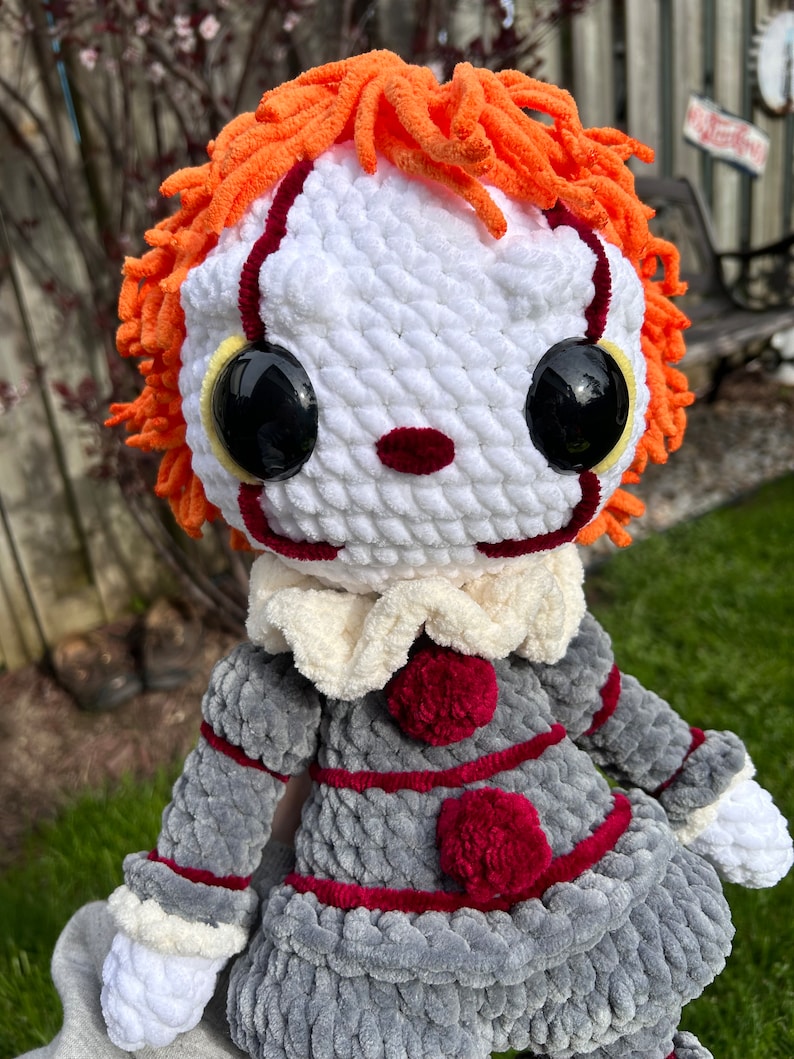Crochet Wise Clown Slasher Stuffed Plush Character - Etsy
