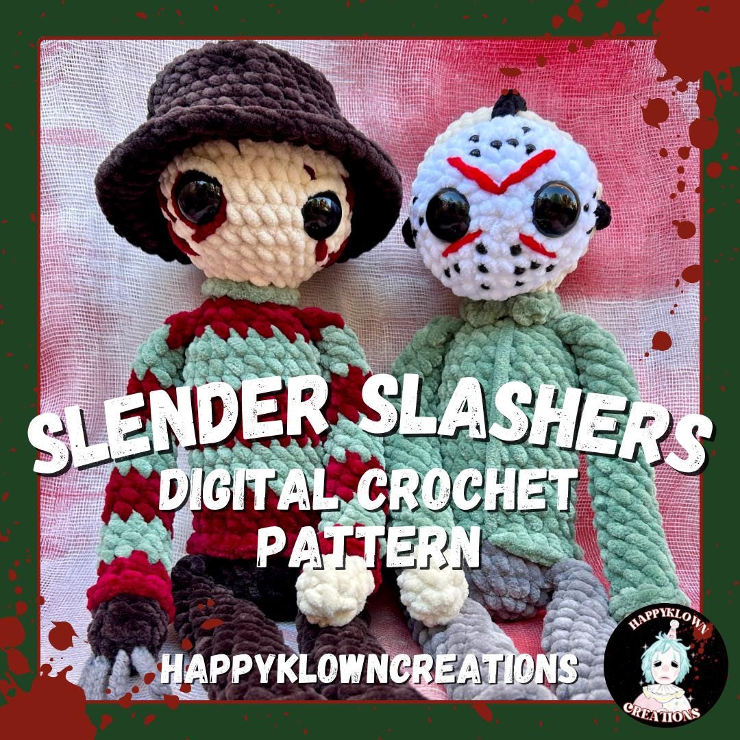 Slender Slasher Bundle *CROCHET PATTERN* Hockey Mask & Nightmare ...