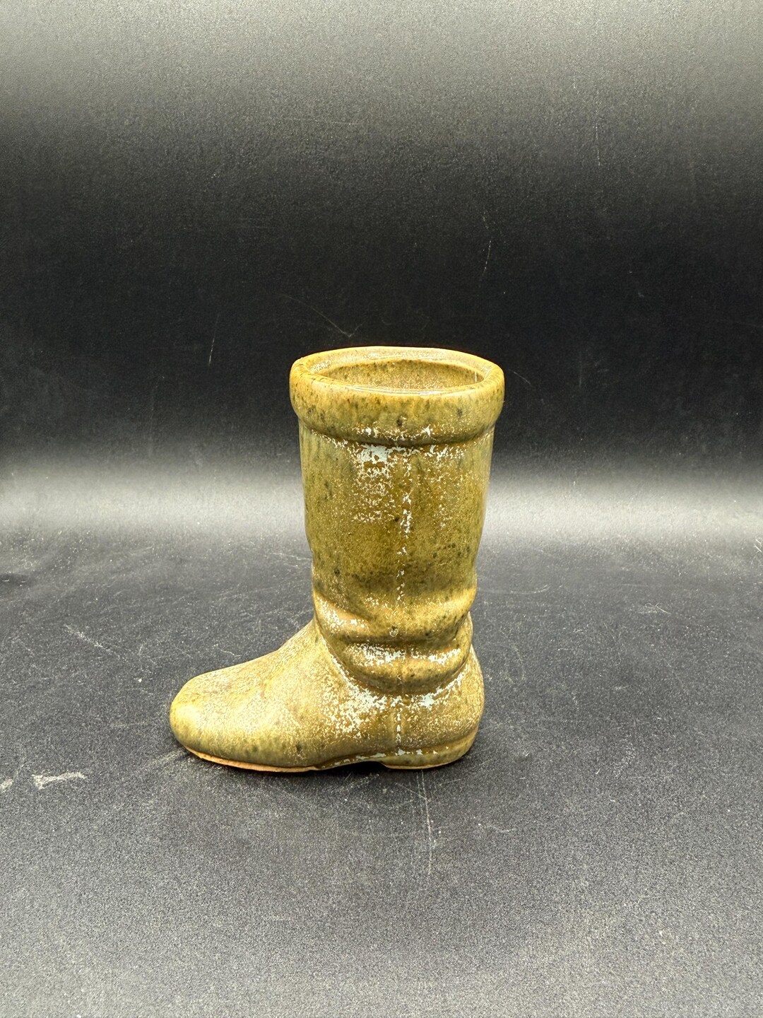 Vintage Boot Pottery Ceramic Small Wall Pocket Vase Planter Cowboy ...