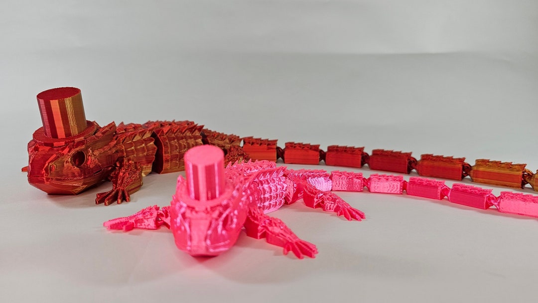 Puff the Bearded Elegance: Large Lizard With Top Hat - Etsy