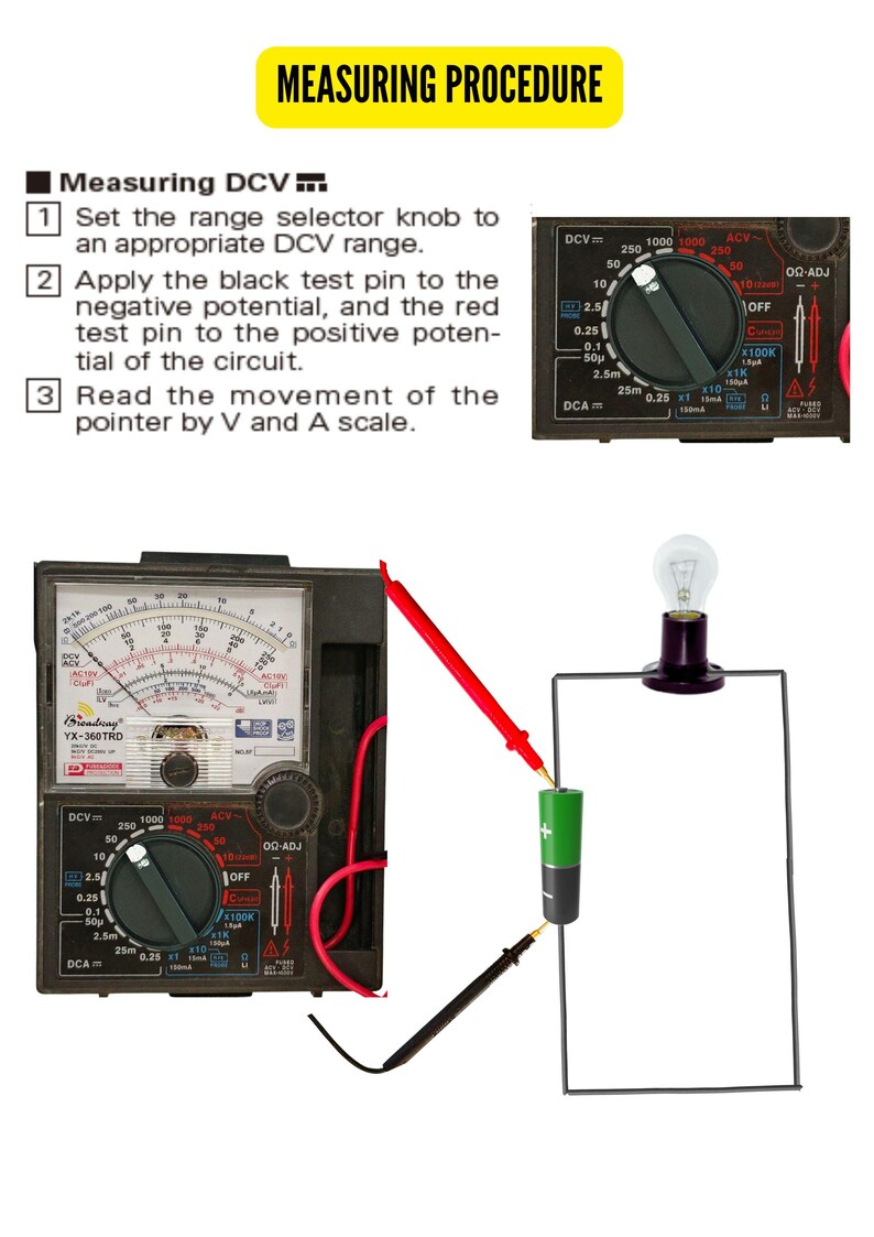 Multimeter for Beginners Guide: Broadway YX 360 TRD (PDF) - Etsy