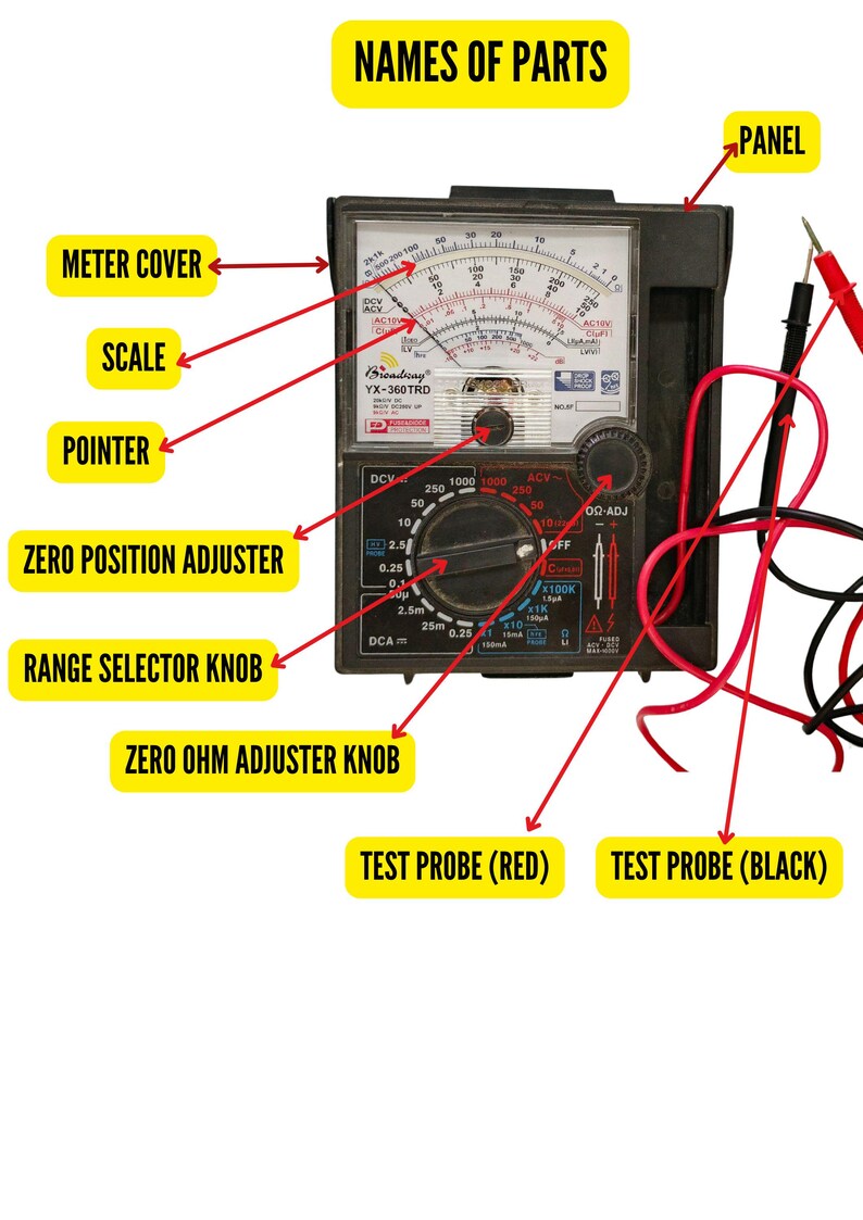 Multimeter for Beginners Guide: Broadway YX 360 TRD (PDF) - Etsy
