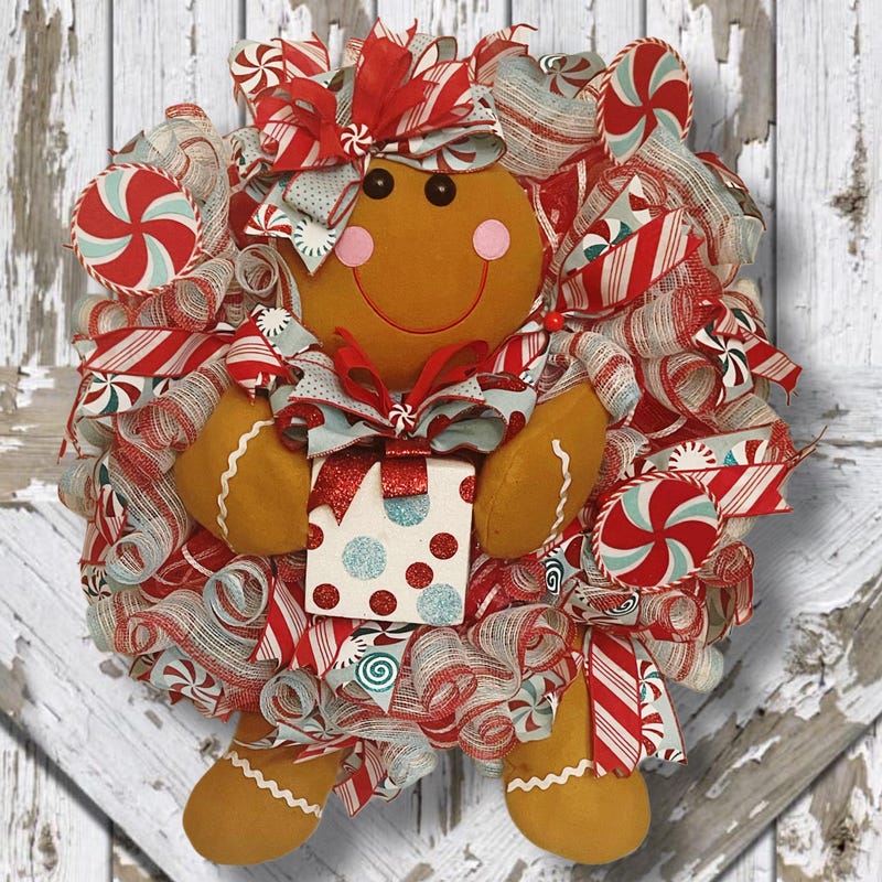 Gingerbread Wreath - Etsy