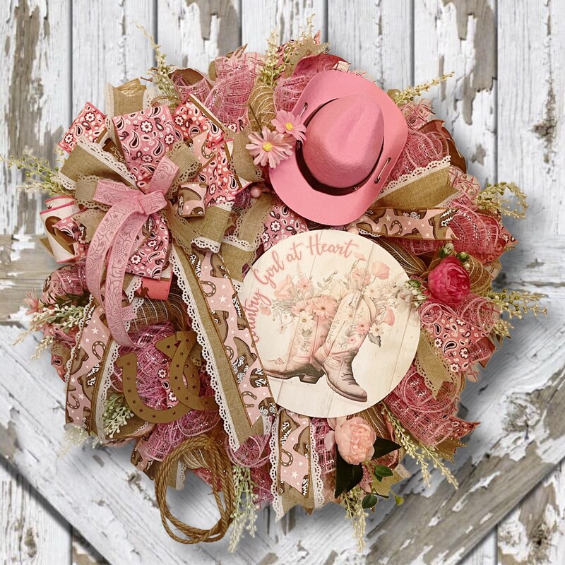 Country Girl Wreath - Etsy