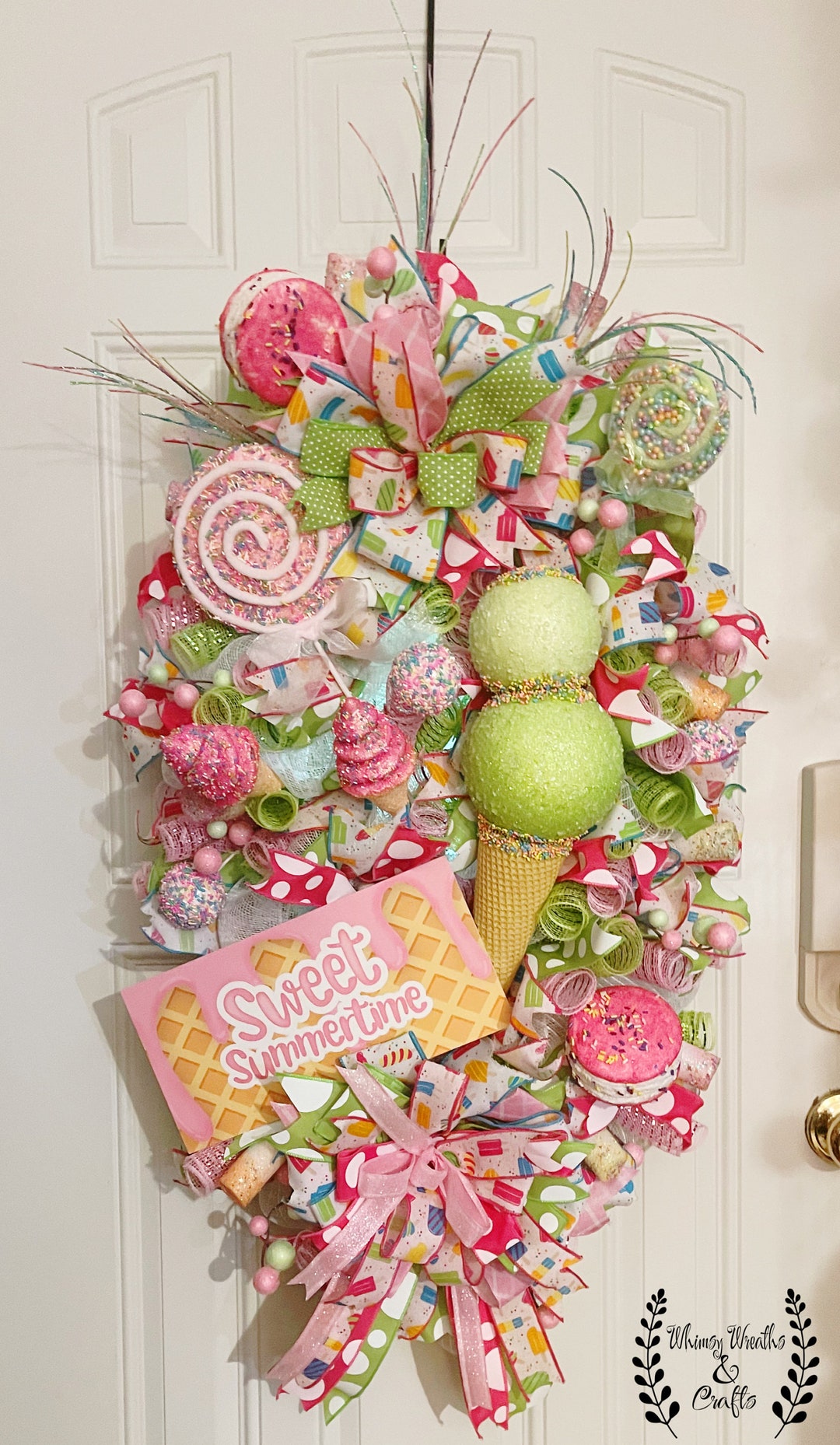 Ice Cream Door Swag, Sweet Summertime Swag Wreath, Ice Cream Wreath - Etsy