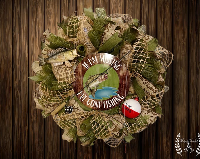 Fishing Wreath - Etsy