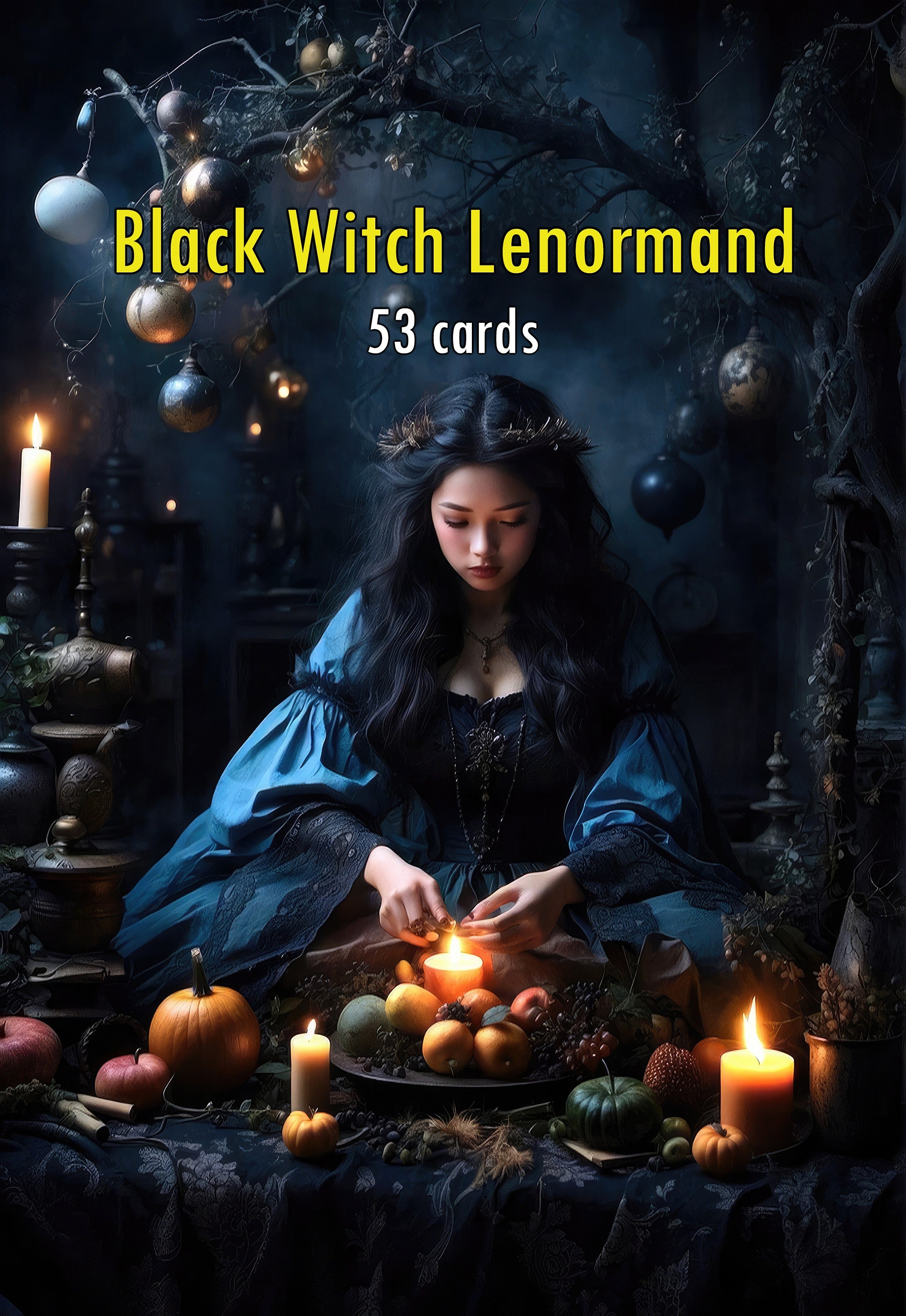 The Black Witch Lenormand 350 Grams Glossy Bridge Format - Etsy