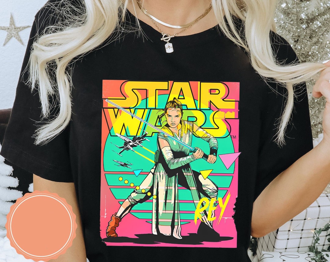 Retro Disney Star Wars Shirt, the Rise of Skywalker Rey 90S T-shirt ...