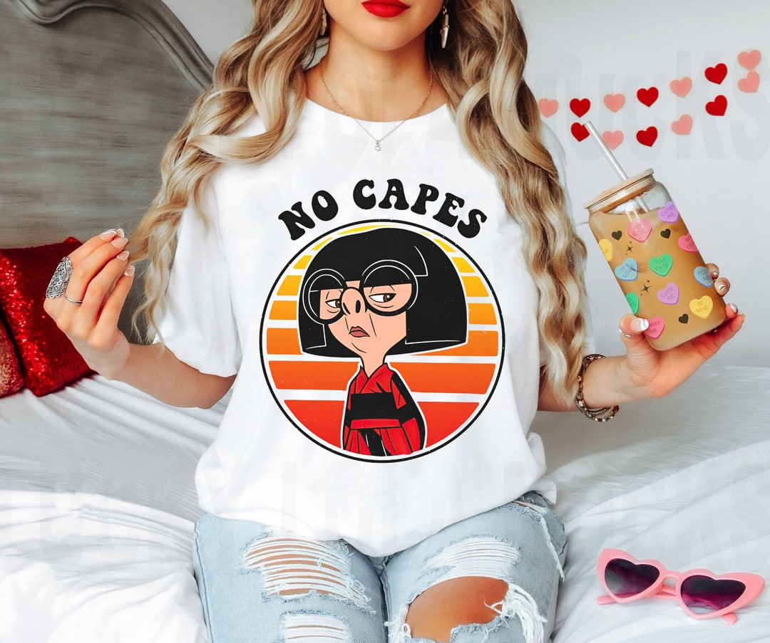 Vintage Disney Edna Mode No Capes Shirt, Retro Disney the Incredibles T ...
