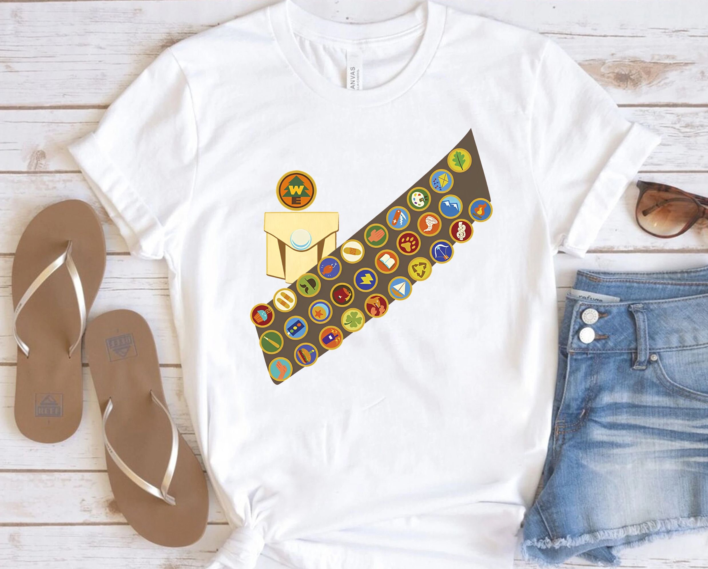 Retro Disney Pixar up Shirt, Funny Russell Patches Custom Cosplay T ...