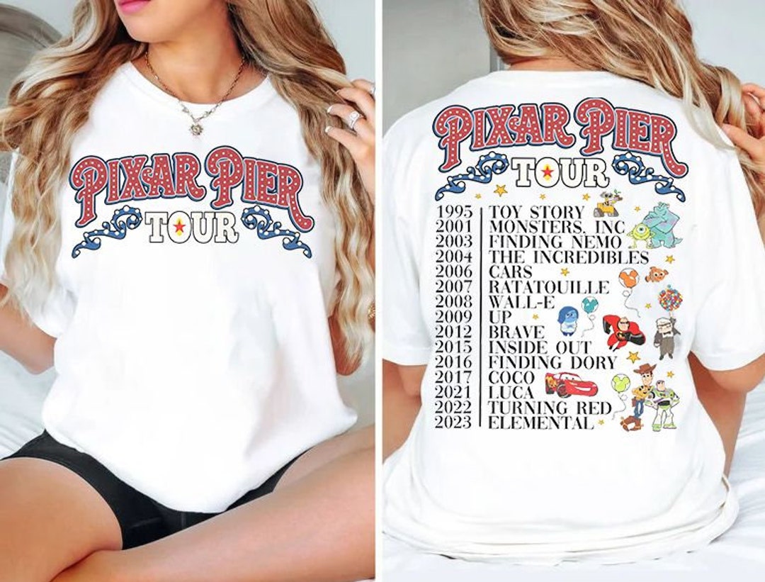 Disney 2-sided Pixar Pier Tour Shirt, Meet Me at Pixar Pier T-shirt ...