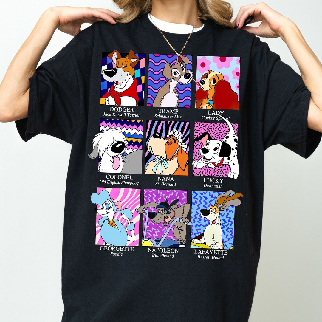 Retro Disney Dog Characters Group Shirt, Walt Disney World Tshirt ...
