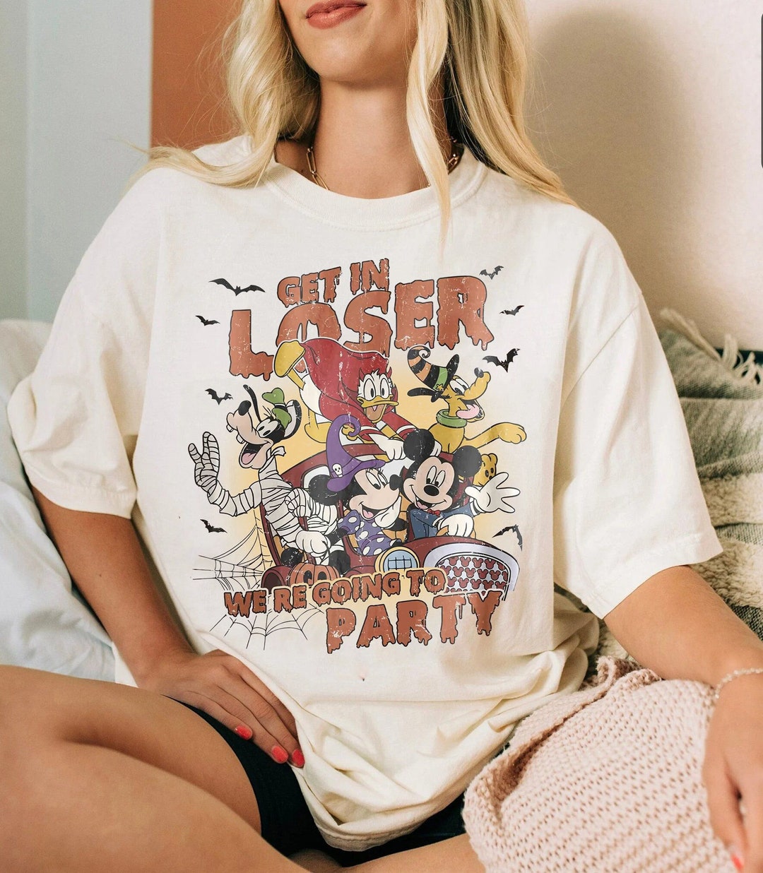 Vintage Mickey and Friends Get in Loser We're Going to Party Shirt ...