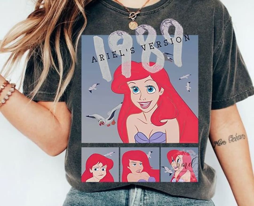 Vintage Disney Ariel Princess Version 1989 Shirt, the Little Mermaid T ...