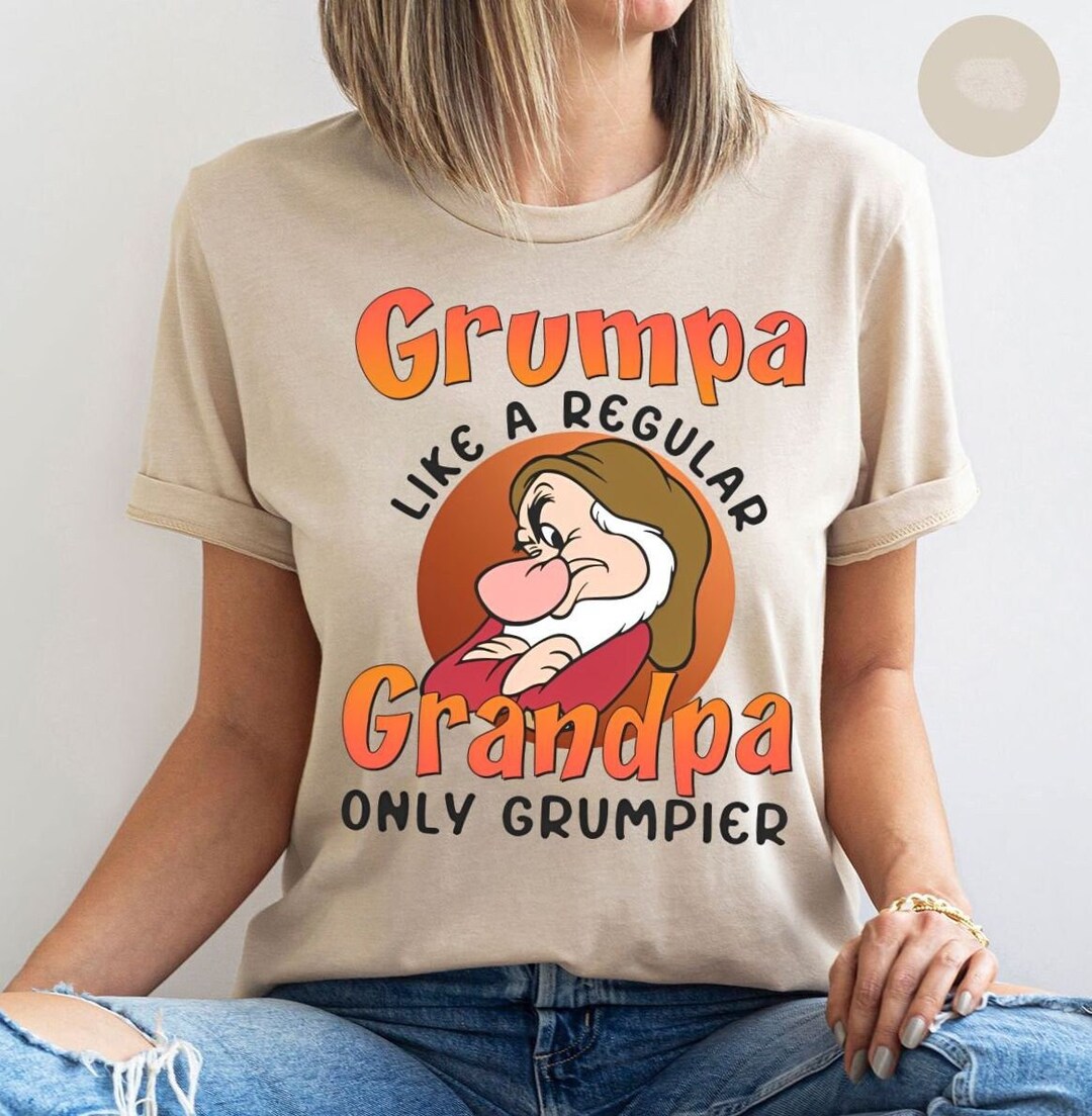 Vintage Disney Grumpy Dwaft Shirt, Funny Grumpa Like A Regular Grandpa ...