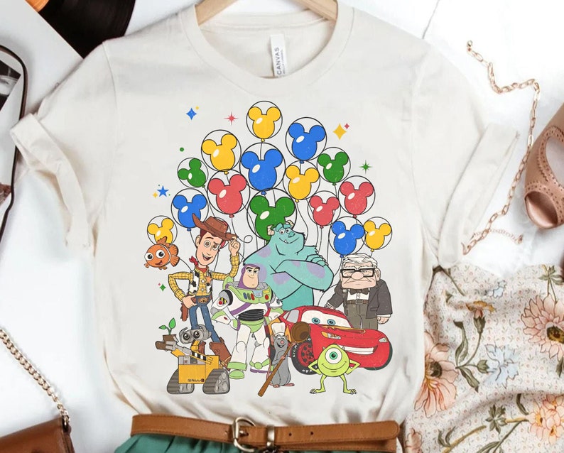 Funny Disney Pixar Characters Shirt, Toy Story Cars Monster Inc T-shirt ...