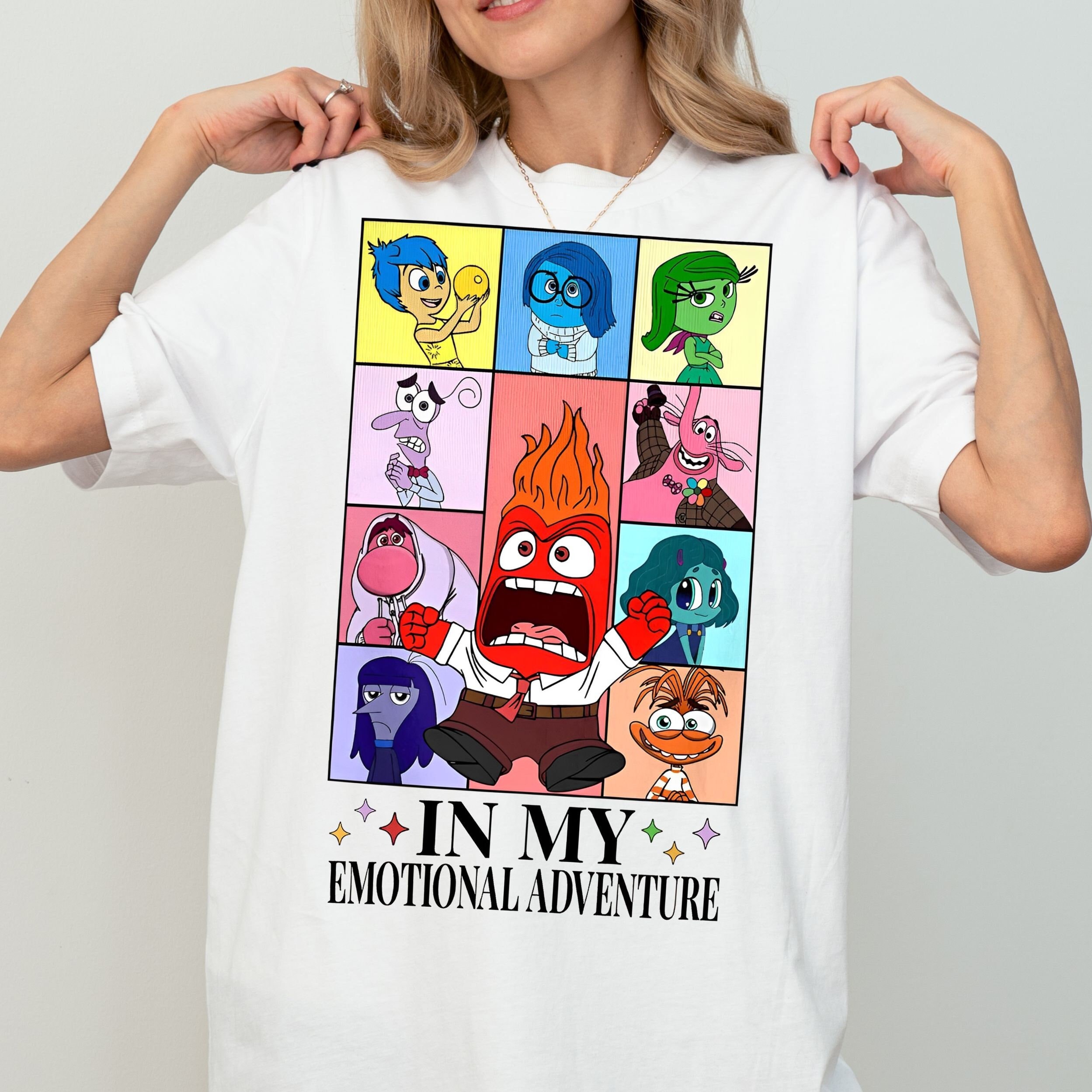 Cute Disney Pixar Inside Out Characters Shirt, Joy Sadness Anger Envy T ...