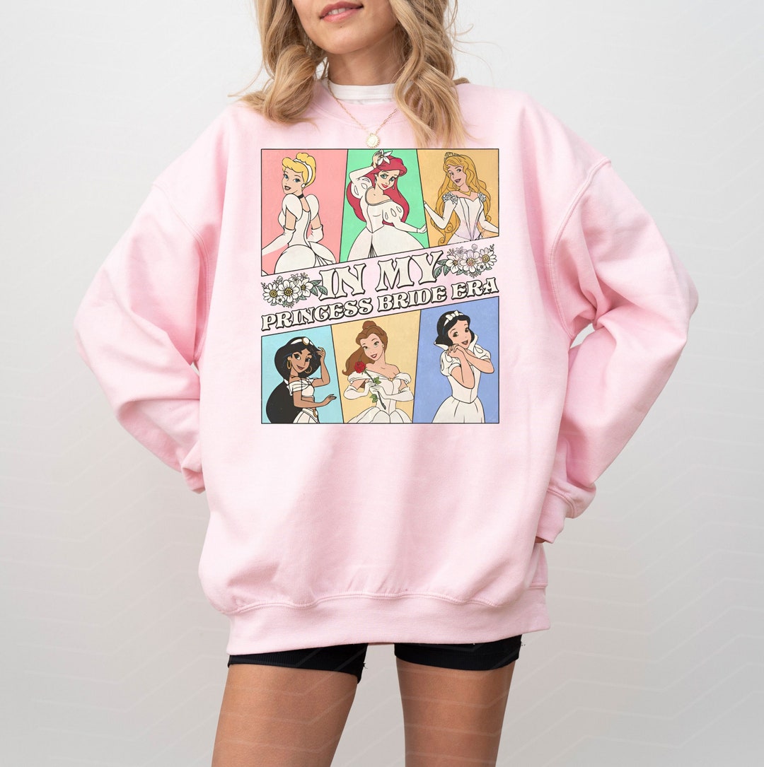 Retro in My Princess Bride Era Bride Shirt, Funny Belle Ariel Jasmine ...