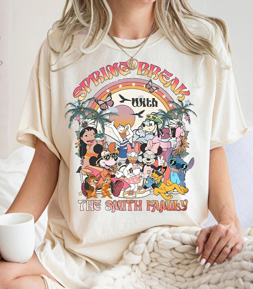 Custom Name Mickey and Friends Disney Spring Break Shirt, Personalized ...
