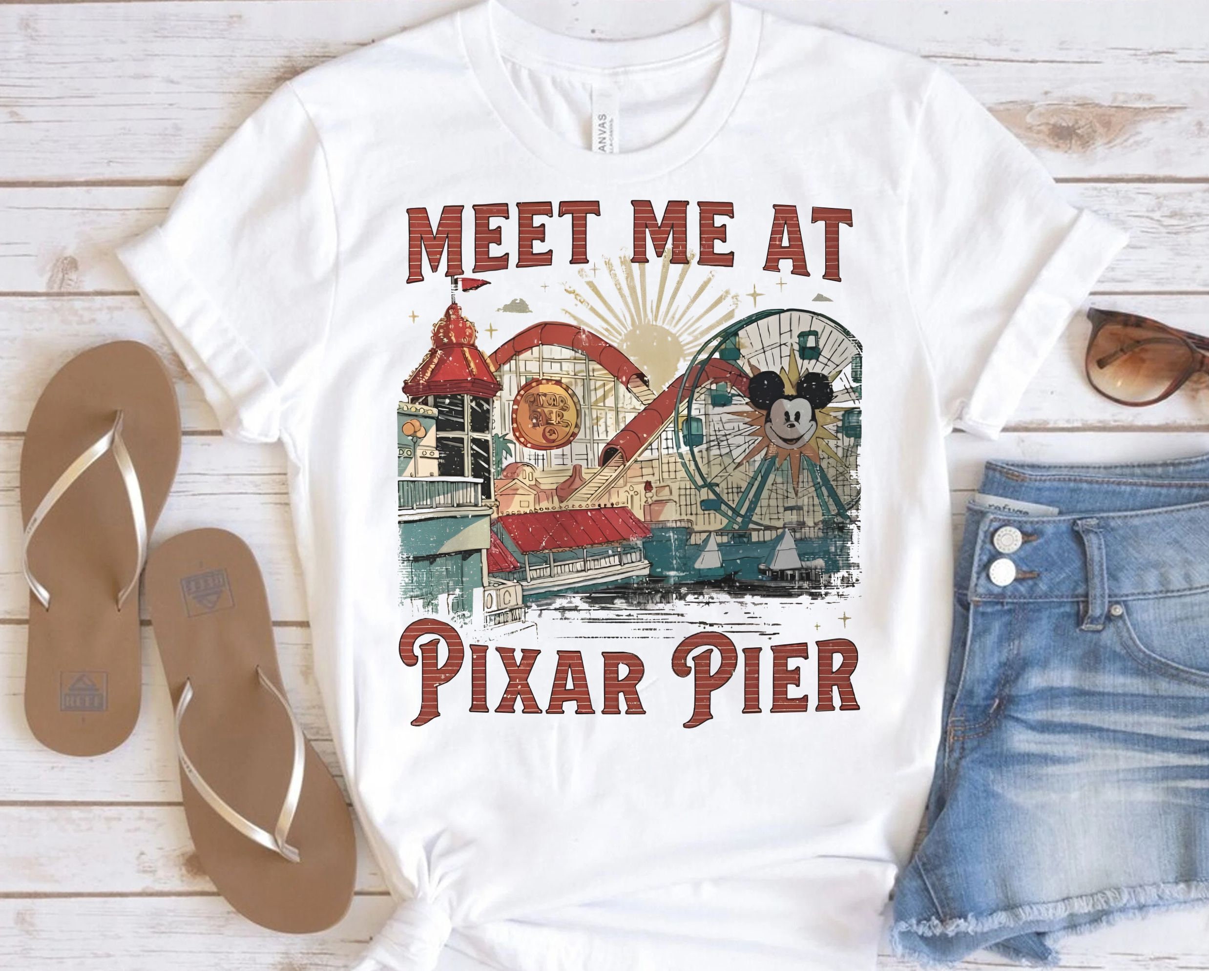 Retro Meet Me at Pixar Pier Shirt, Pixar Fest 2025 Vintage T-shirt ...