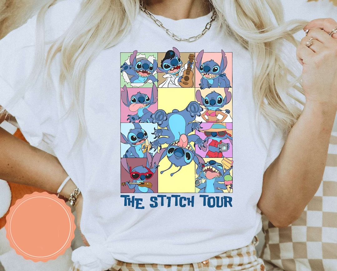 Funny Disney Lilo & Stitch Aloha Shirt, Cute the Stitch Tour T-shirt ...