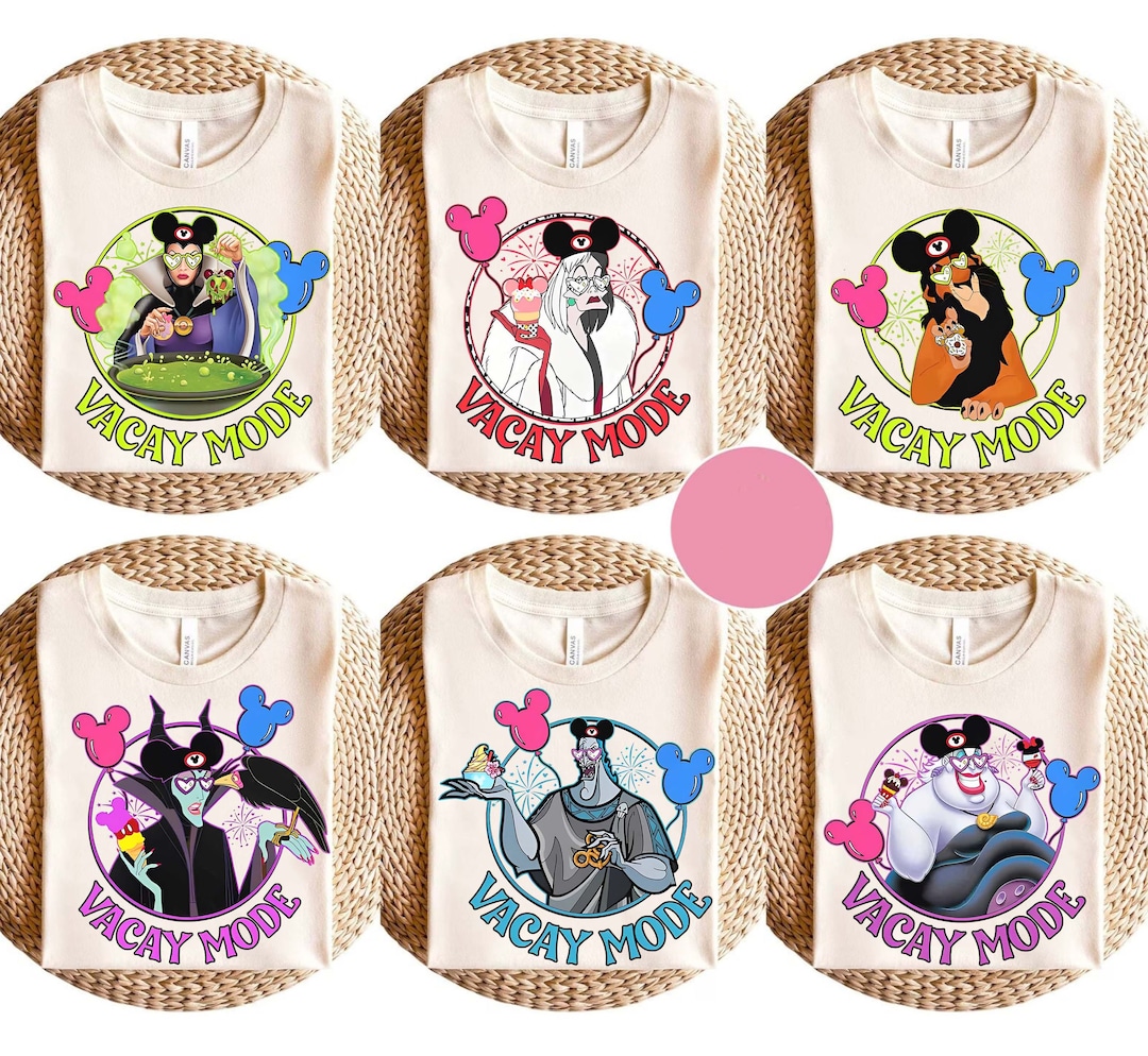 Retro Disney Villains Vacay Mode Mickey Balloons Shirt, Vintage Disney ...