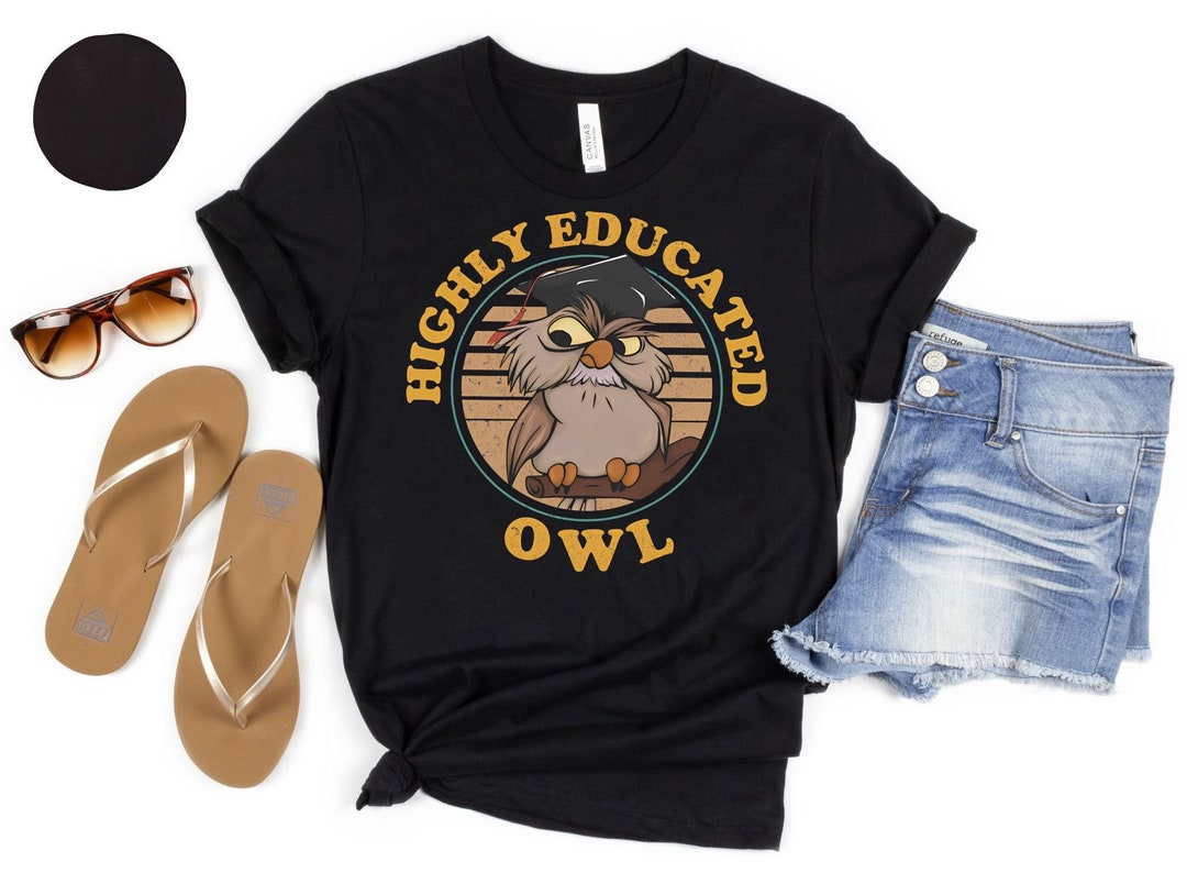 Vintage Archimedes Highly Educated Owl Shirt, the Sword in the Stone T-shirt, Wdw Magic Kingdom ...