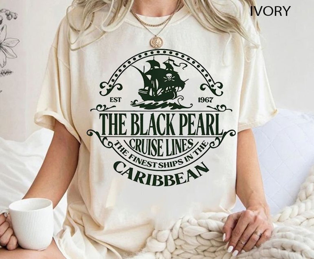 Vintage Disney Pirates of the Caribbean Shirt, Black Pearl Cruise Lines ...