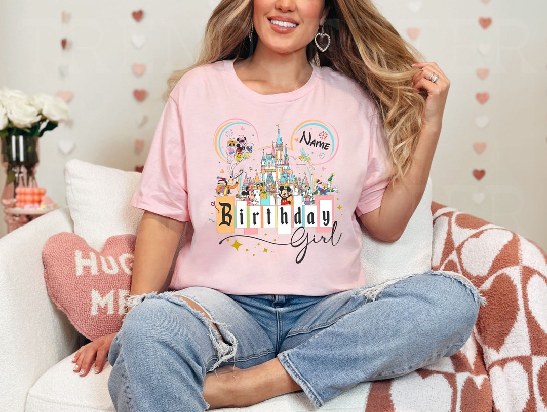 Custom Name Disney Birthday Shirt, Personalized Disney Bday T-shirt ...