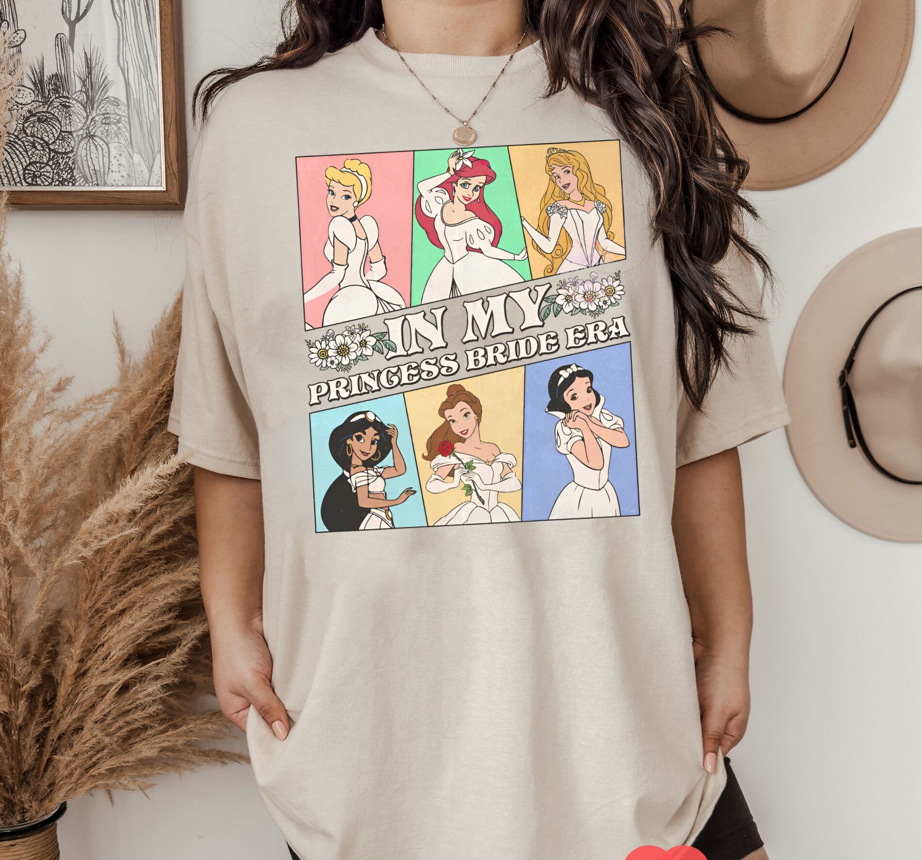Retro in My Princess Bride Era Bride Shirt, Funny Belle Ariel Jasmine ...
