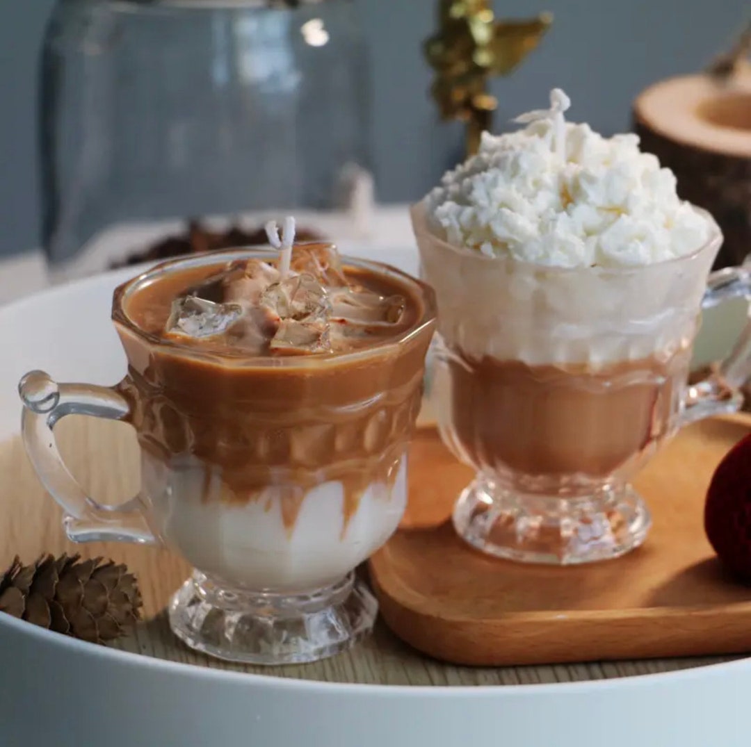 Iced Latte Coffee Candles Scented Candles With Glass Cup Creative ...