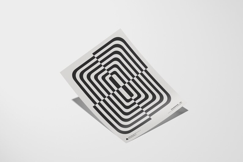 Palindrome, Modern Wall Art, Maze Wall Poster, Optical Illusion ...
