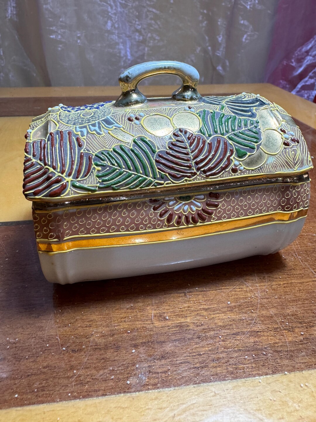 Old Japanese Satsuma Style Box - Etsy