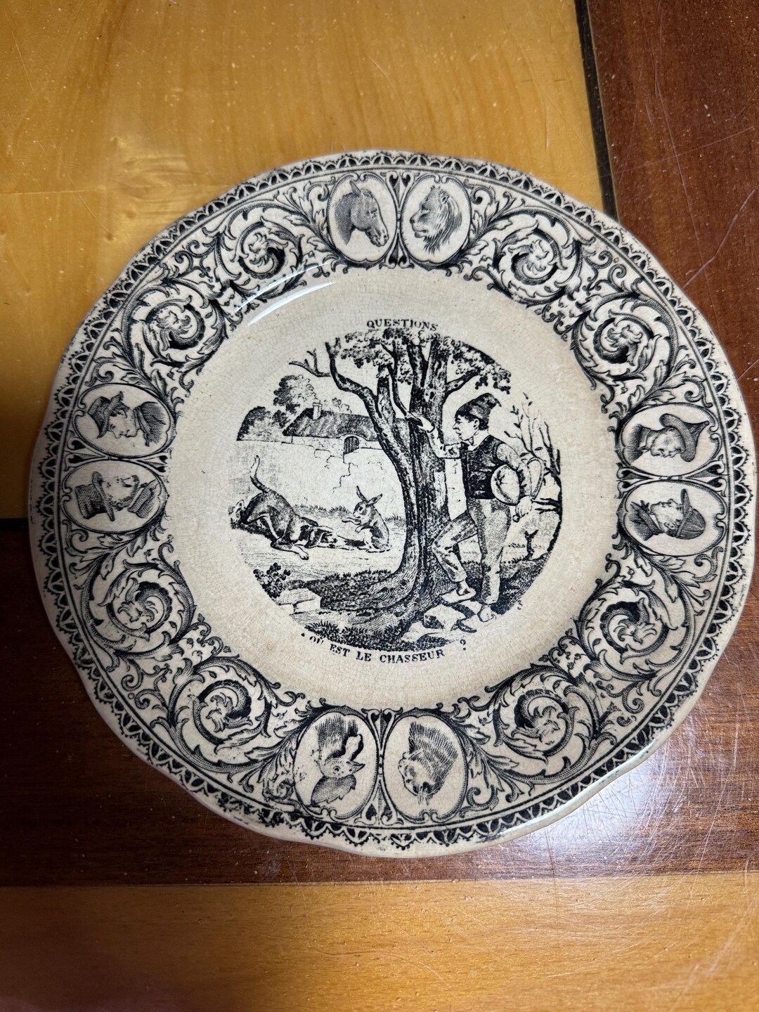 Antique French Talking Plate Dijon Sarreguemines - Etsy