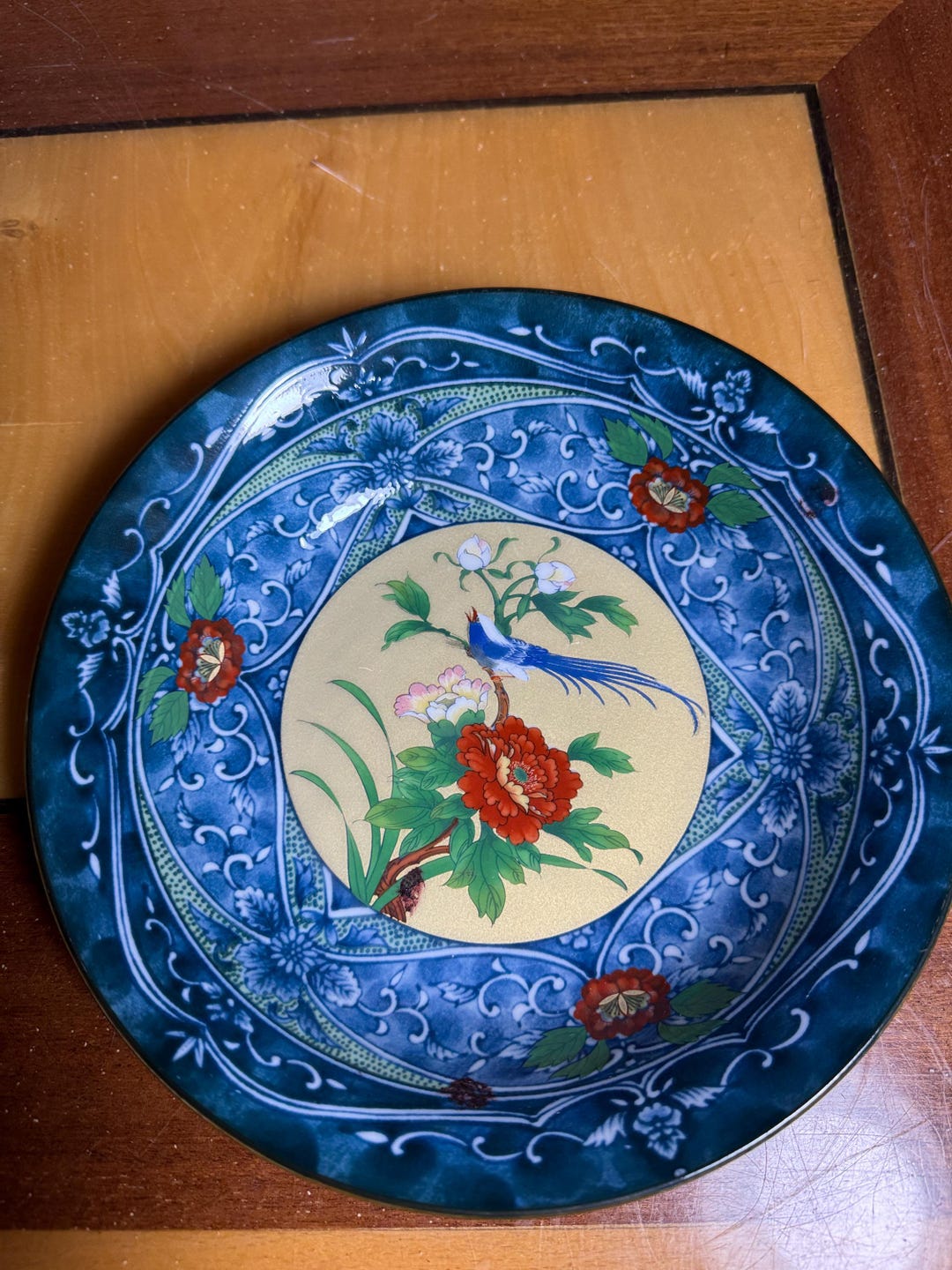 Japanese Plate Blue Birds Series - Etsy