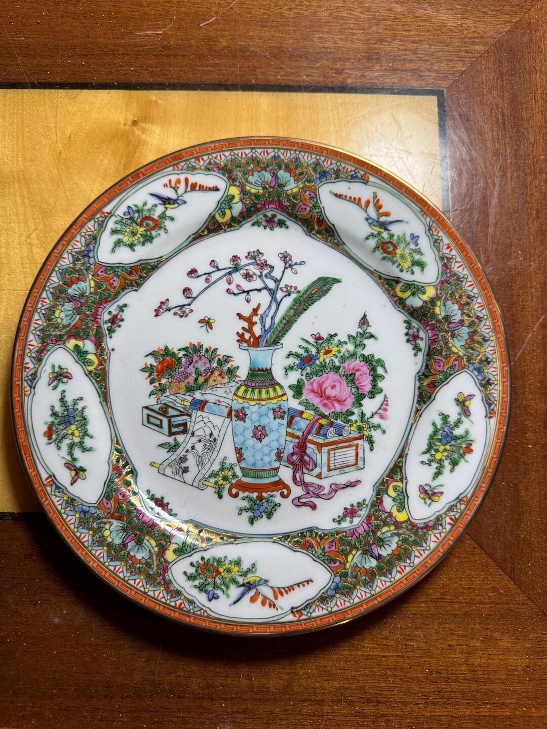 Antique Chinese Guangcai Plate - Etsy