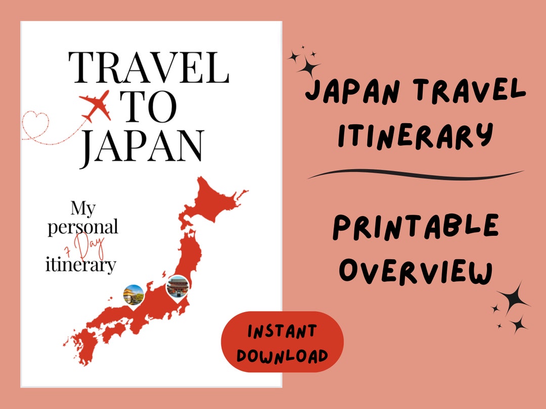 7 Day Printable Japan Travel Overview L Holiday Organiser | Trip ...