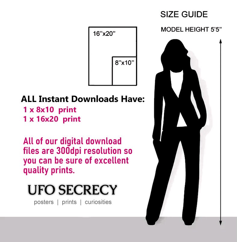 UFO Identification Chart; Retro 1967 Flying Saucer Print; UFO Vintage ...